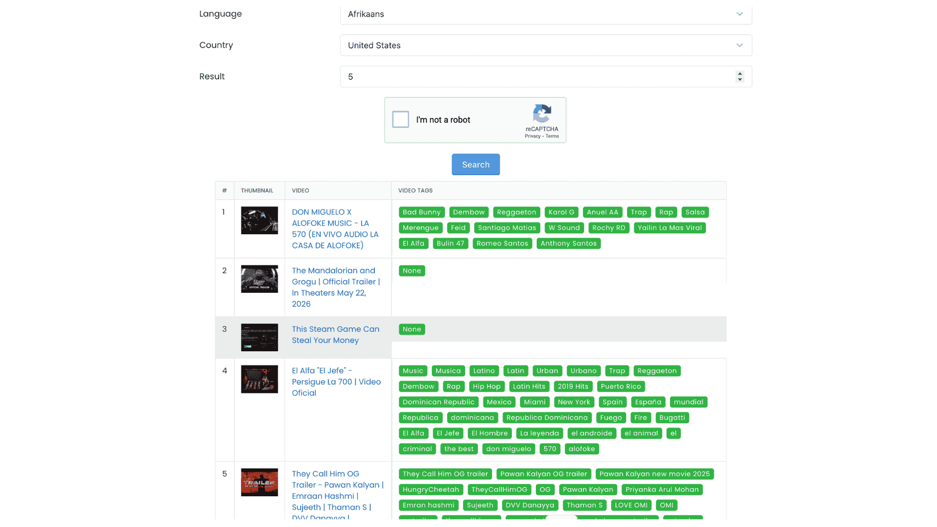 Live YouTube Trend Checker - Instant Trends Analysis - WebMastersBox